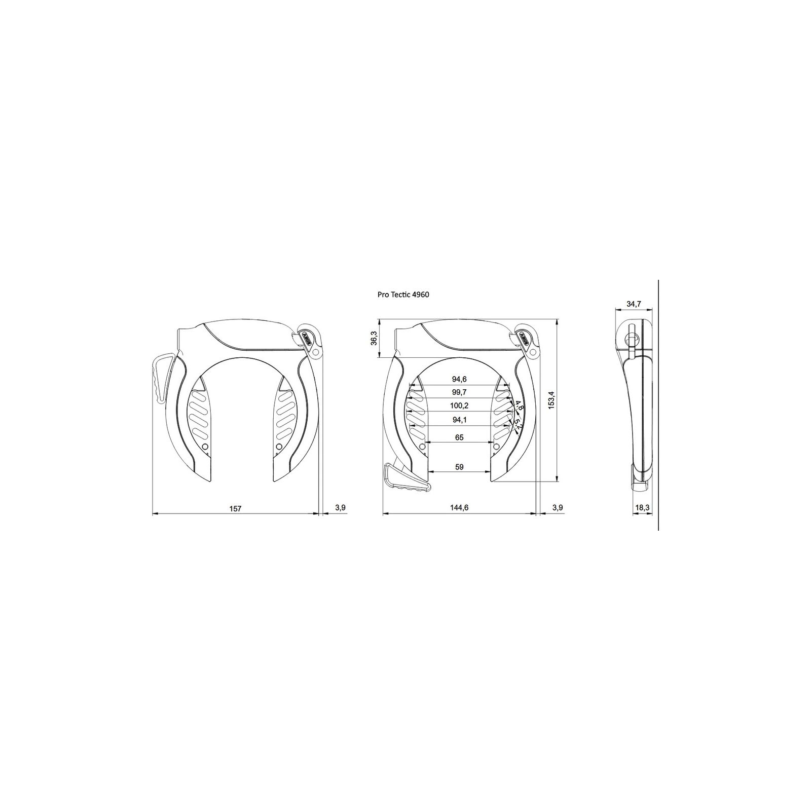 Antivol de Cadre ABUS Pro Tectic 4960 NR Black OE - www.ovelo.fr